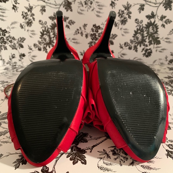 Nina | Shoes | Nina Size 8 Red Satin High Heels | Poshmark